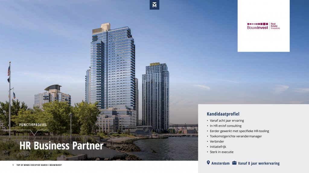 Vacature: HR Business Partner bij Bouwinvest | Top of Minds Excutive Search